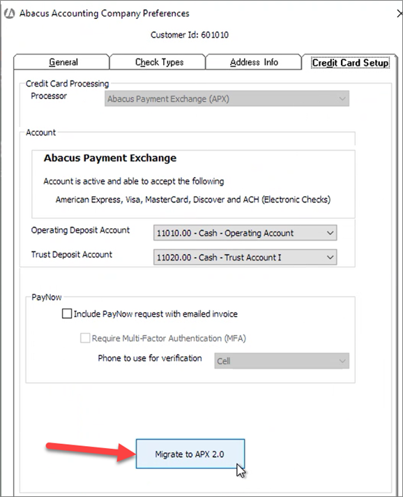 Migrating from APX 1.0 to 2.0 in AbacusLaw by CARET – AbacusNext-Client ...