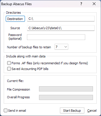 Backing Up and Restoring in AbacusLaw by CARET – AbacusNext-Client Services