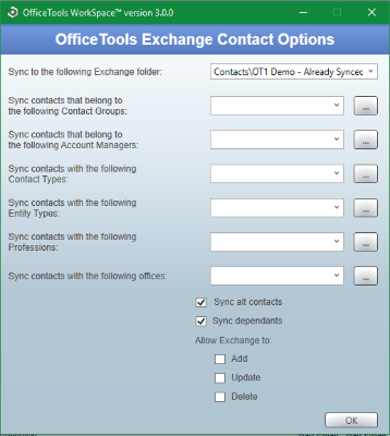 OfficeTools by CARET Microsoft Exchange Integration Setup – AbacusNext ...