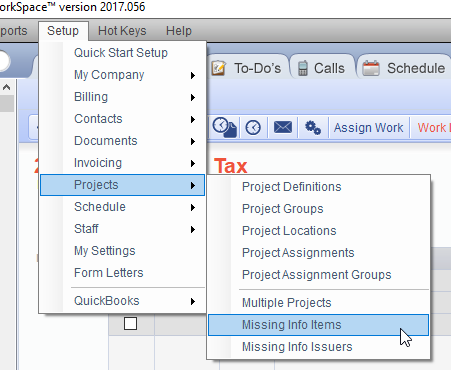 How to Setup Missing Information – AbacusNext-Client Services