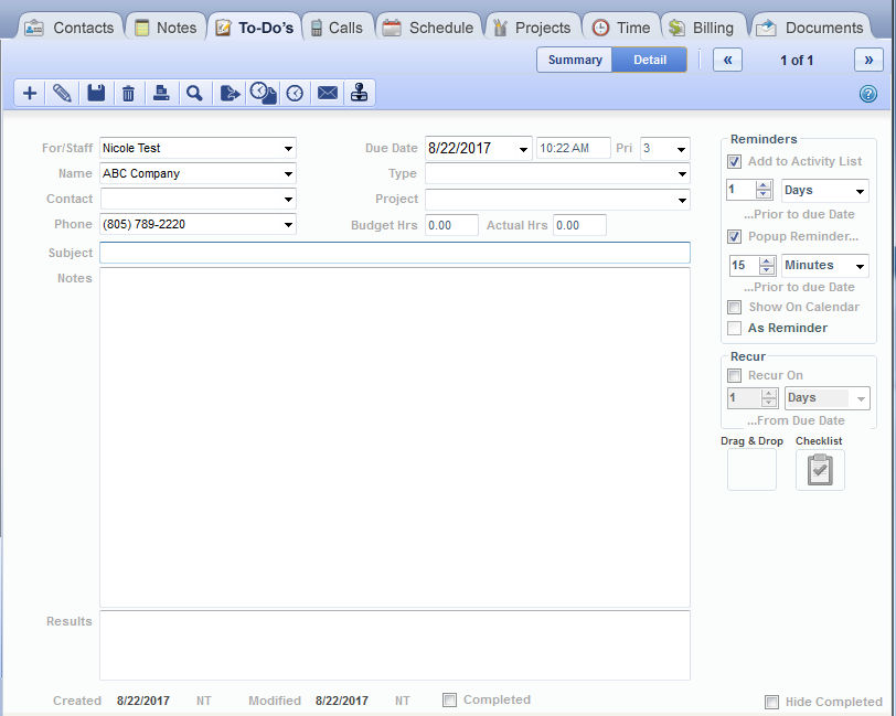 What is a To-do what can it do? – AbacusNext-Client Services