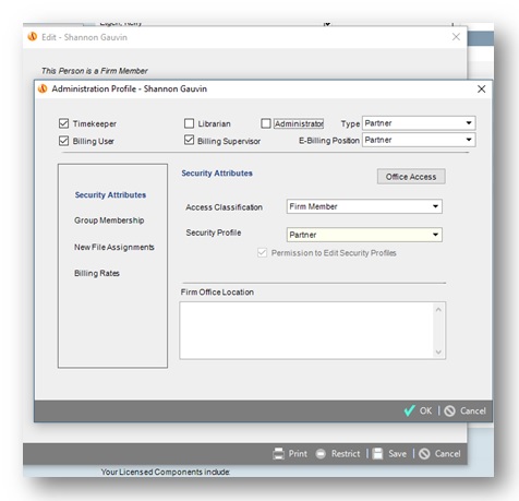 What are the modules that can be access by an Amicus Attorney by CARET ...