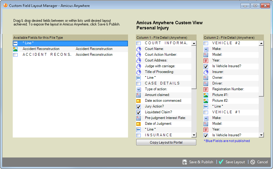 Exposing Custom Fields in Amicus Anywhere and Client Portal – AbacusNext-Client Services
