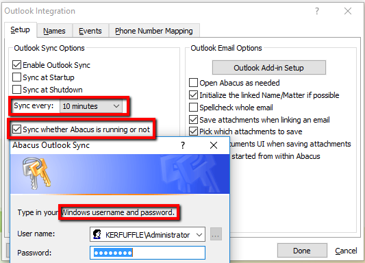 Configuring the AbacusLaw by CARET to Outlook Syncing Tool – AbacusNext ...