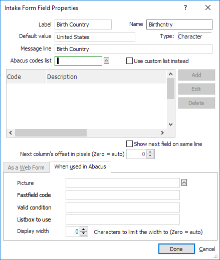 Customizing Intake Forms – AbacusNext-Client Services