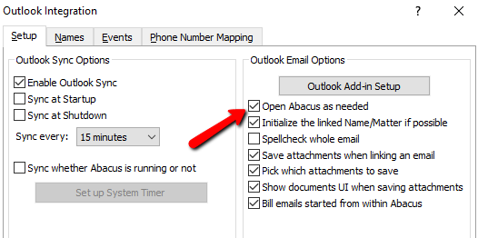 Attachments from Linked Emails Do Not Save to Names or Matters – AbacusNext-Client Services