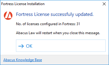 Adding a New User License – AbacusNext-Client Services