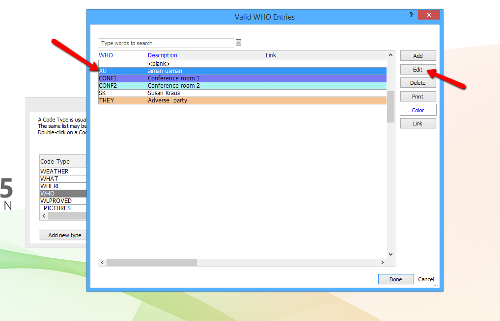 Changing a Who Code – AbacusNext-Client Services