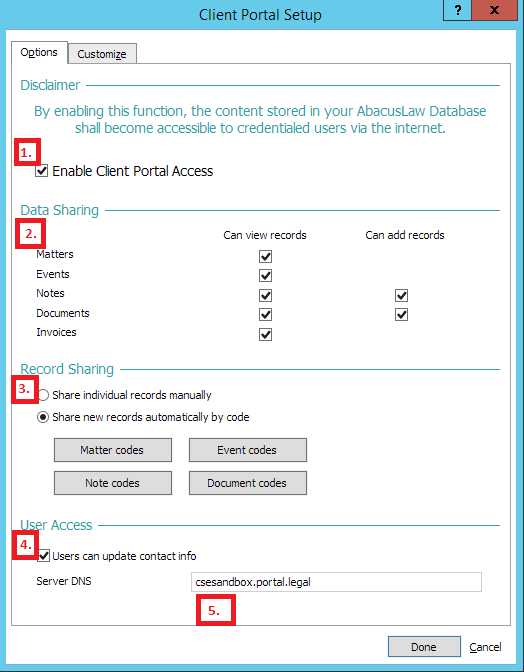 How to configure the AbacusLaw by CARET Client Portal – AbacusNext ...