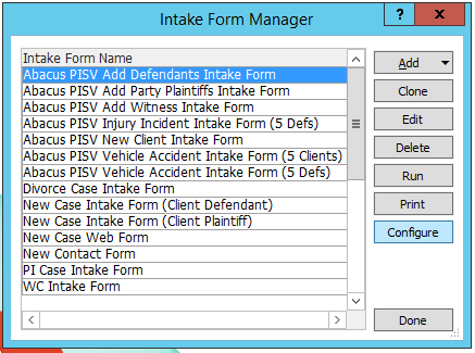 Creating a Web Intake Form – AbacusNext-Client Services