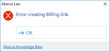 Error Creating Billing Link or Initializing Billing Link – AbacusNext ...