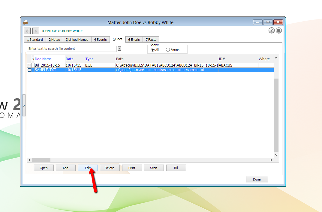 Error Opening Document – AbacusNext-Client Services