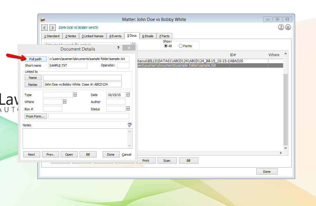Error Opening Document – AbacusNext-Client Services