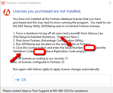 Adding a New User License – AbacusNext-Client Services