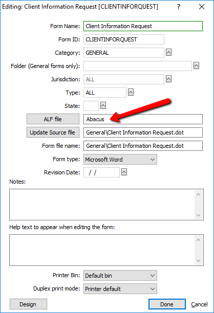 Adding New Fields to Fillable Forms – AbacusNext-Client Services