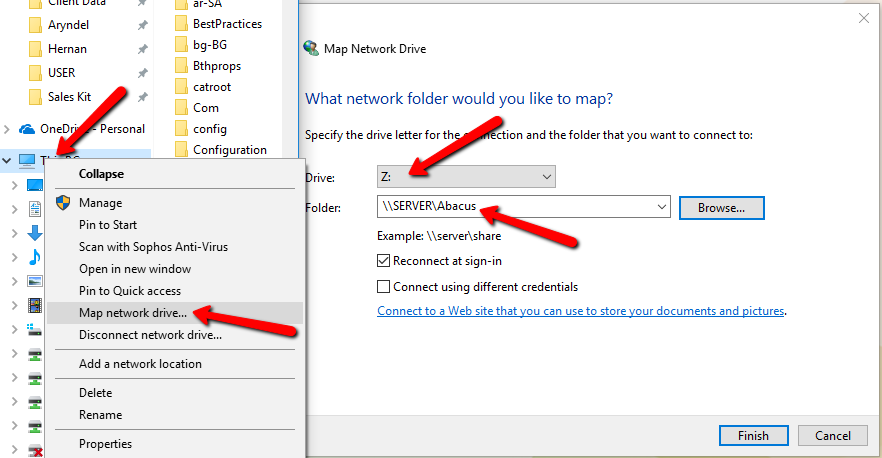  How To Map A Network Drive In Windows 7 Or Above AbacusNext Client 