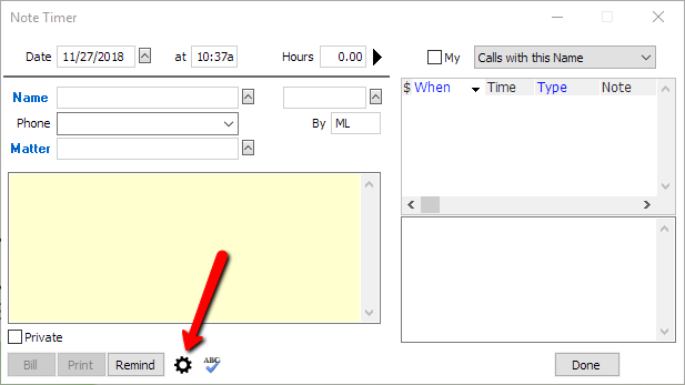 Starting the Timer when Creating a Note – AbacusNext-Client Services