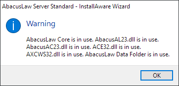 Updating AbacusLaw by CARET (ADS Version) Manually – AbacusNext-Client Services