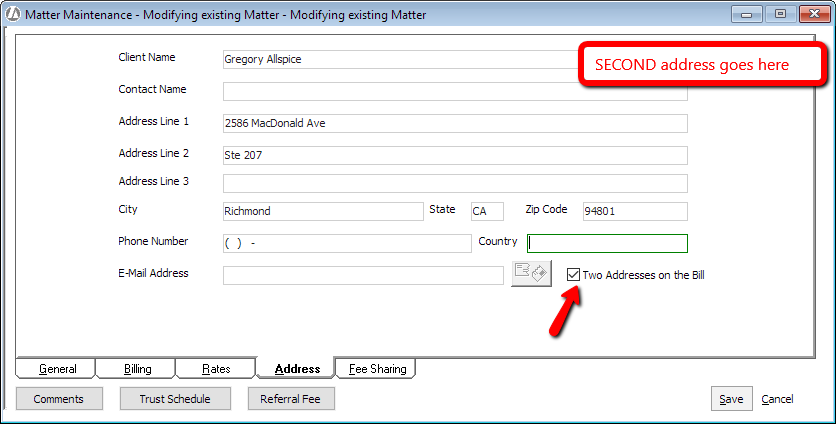 Showing Two Billing Addresses on a Bill – AbacusNext-Client Services