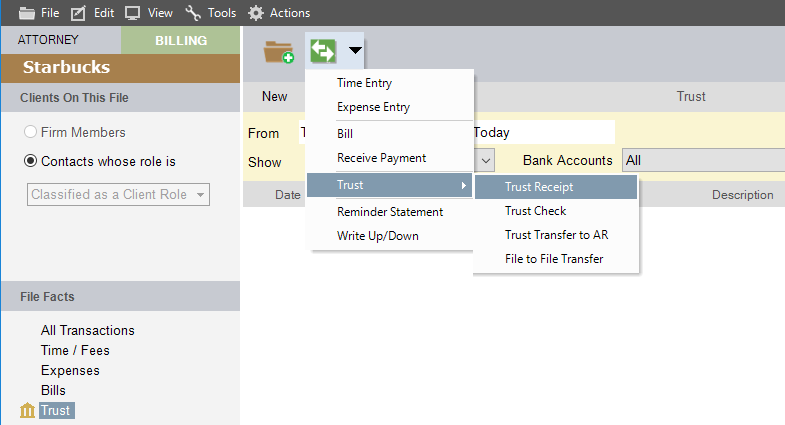 Viewing APX Transactions – AbacusNext-Client Services