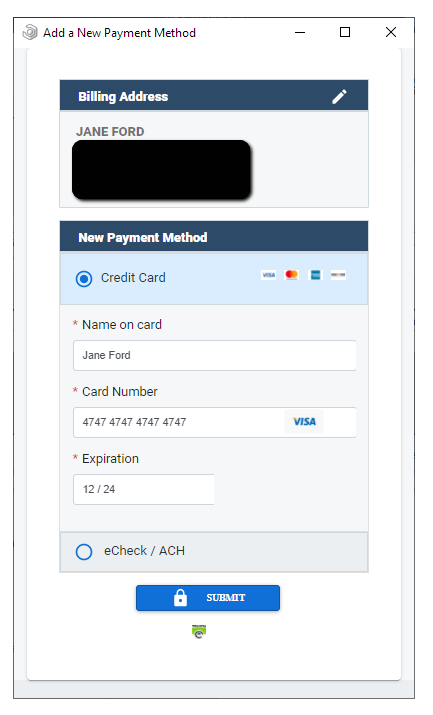Managing Payment Methods for Clients – AbacusNext-Client Services