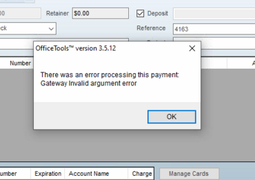 Gateway error when processing a payment – AbacusNext-Client Services